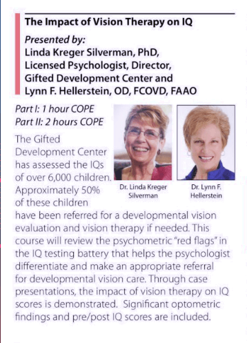 The Imact of Vision Therapy on IQ - Lynn Hellerstein